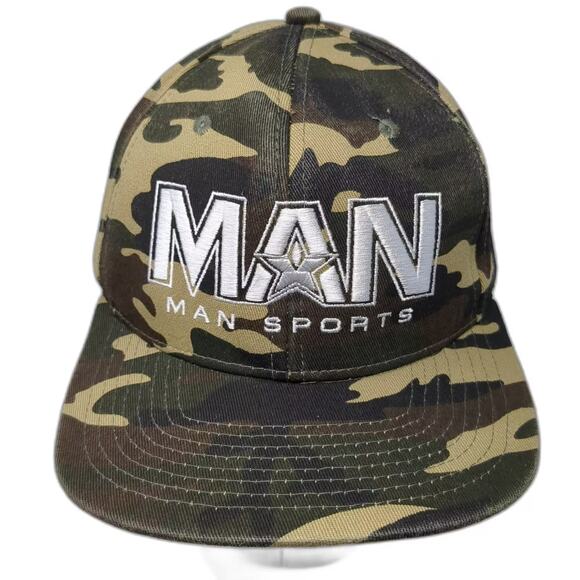 MAN SPORTS | Accessories | Man Sports Snapback Hat Green Brown Camo ...